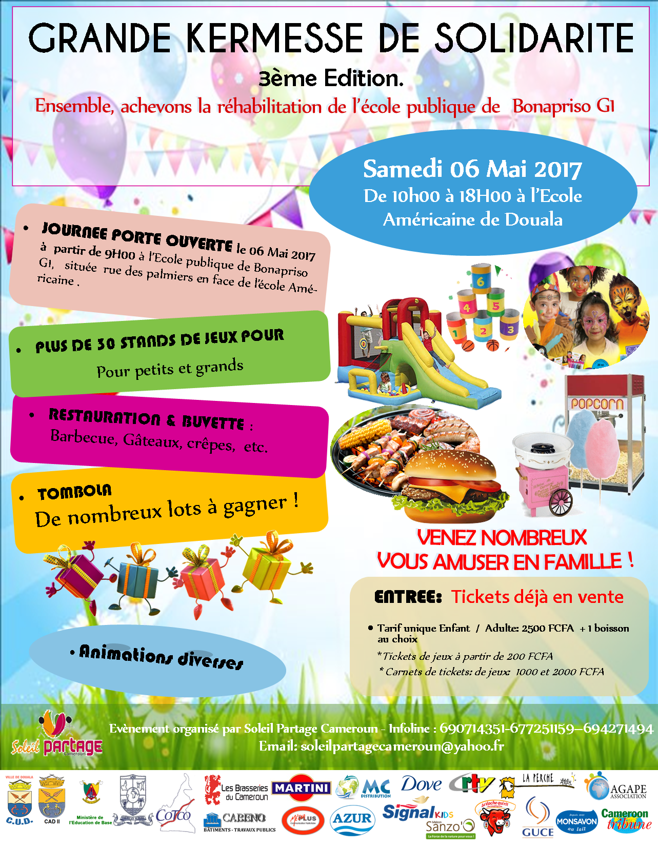 TOUS A LA GRANDE KERMESSE DE SOLIDARITE 3 me Edition Le 06 05 2017